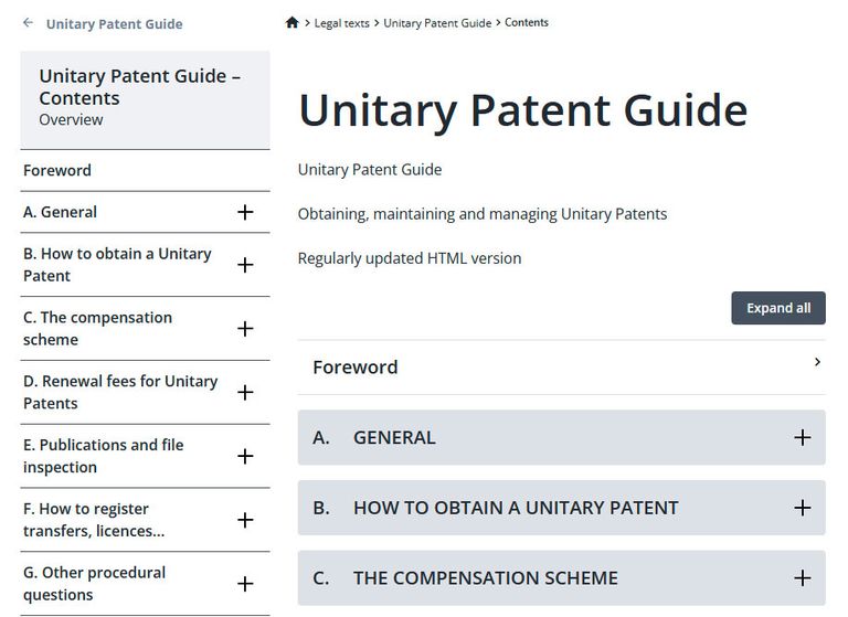Unitary Patent Guide 2024 - IP topics